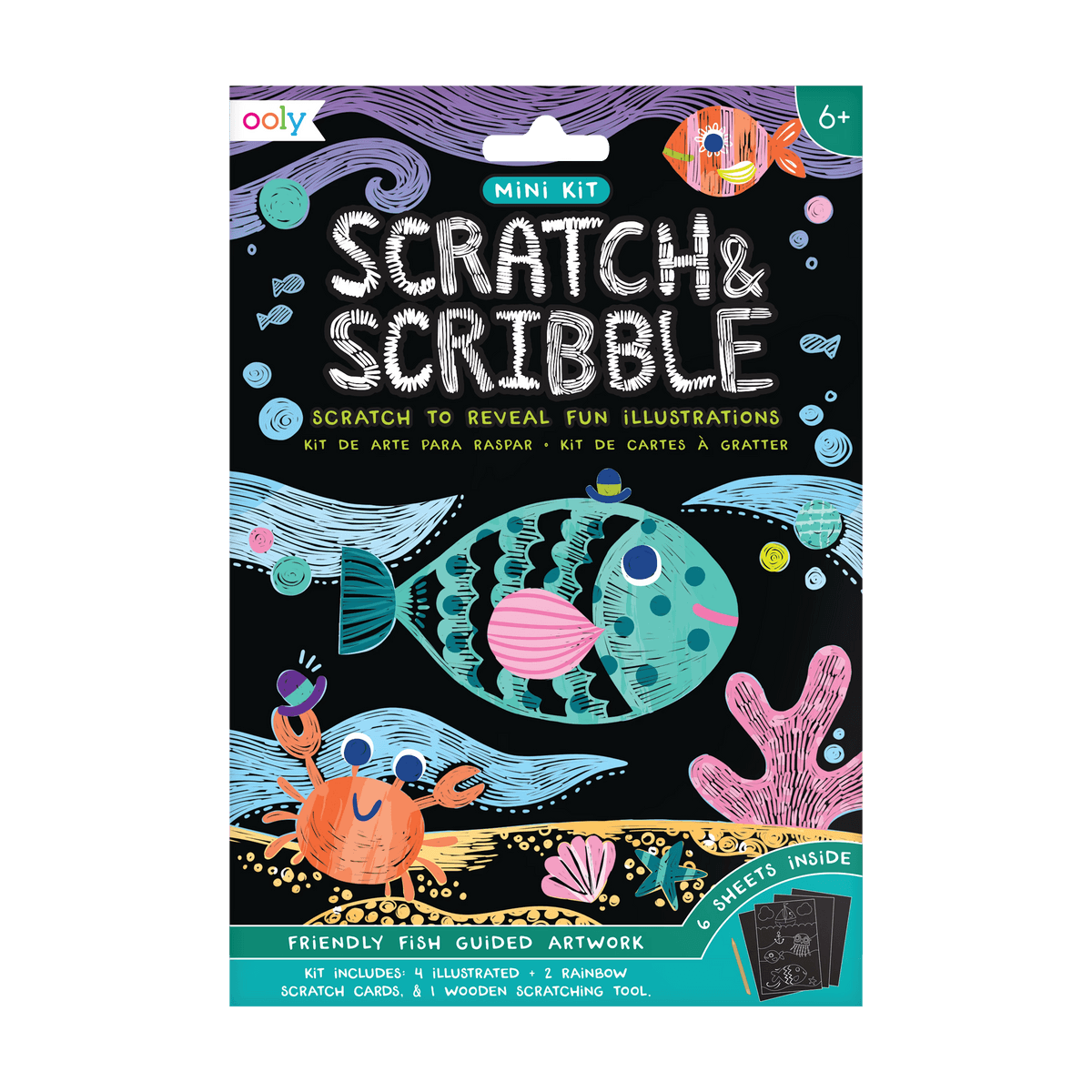 Dynamic Distribution - Ooly Mini Scratch & Scribble Art Kit: Friendly ...